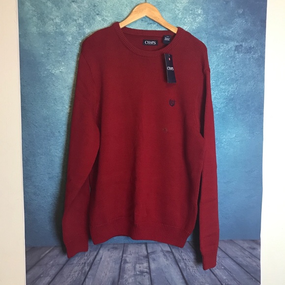 Chaps | Sweaters | Chaps Nwt Men Red Knit Sweater Size L | Poshmark